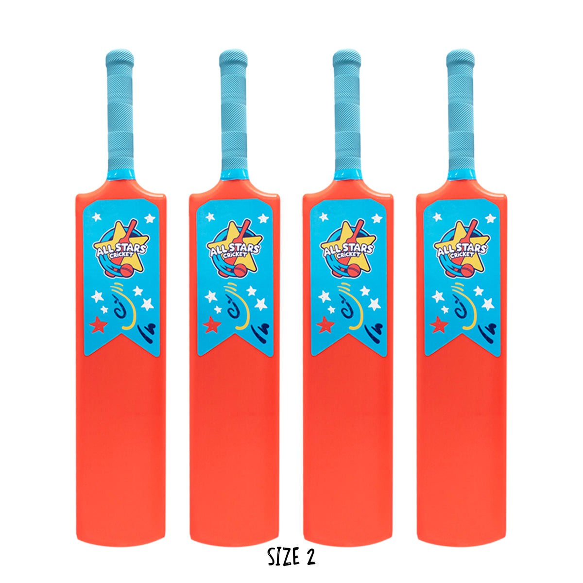 All Stars Plastic Cricket Bat - Pack of 4 – All Stars Cricket Shop