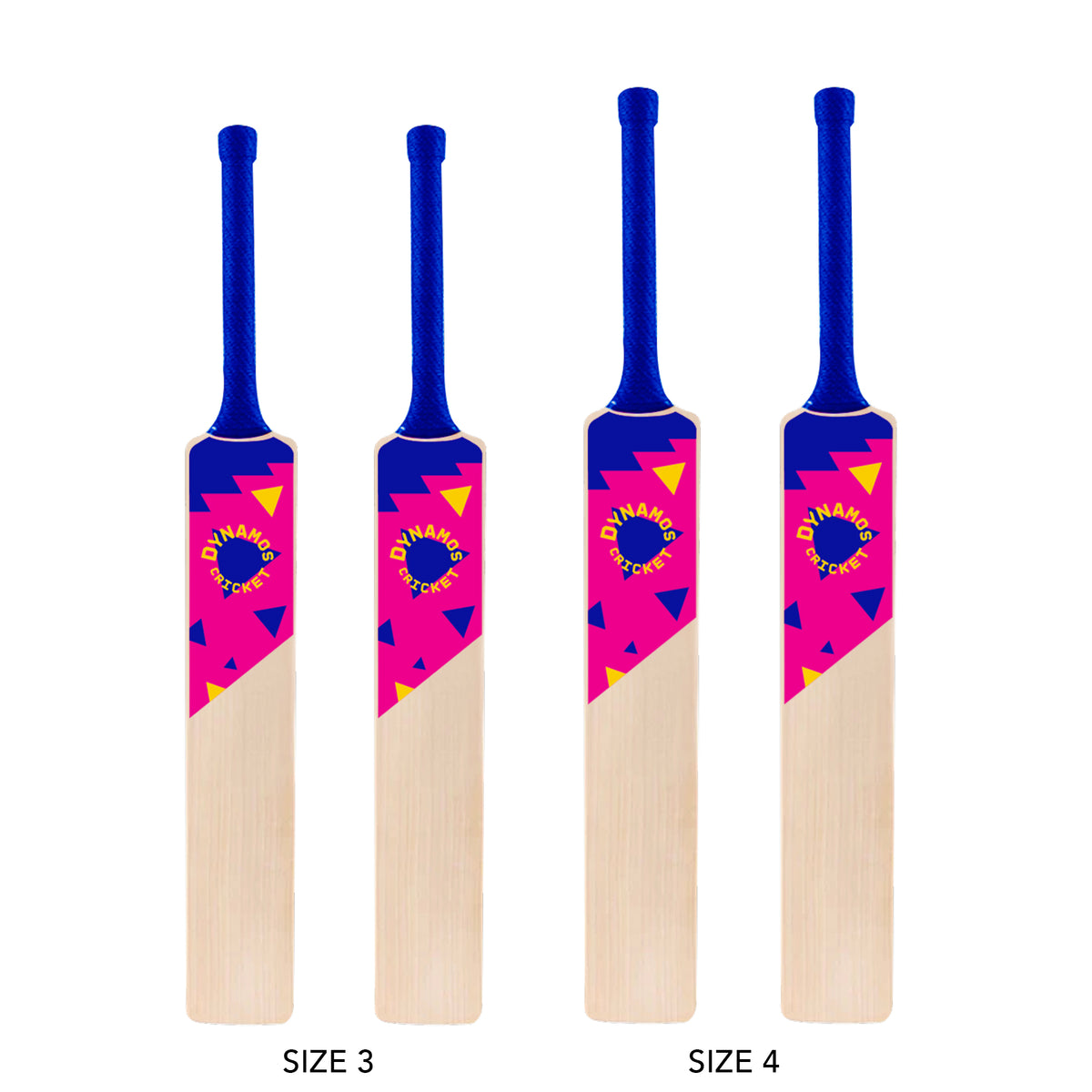 Dynamos Pack of 4 Cricket Bat - Size 3 & 4 – All Stars Cricket Shop